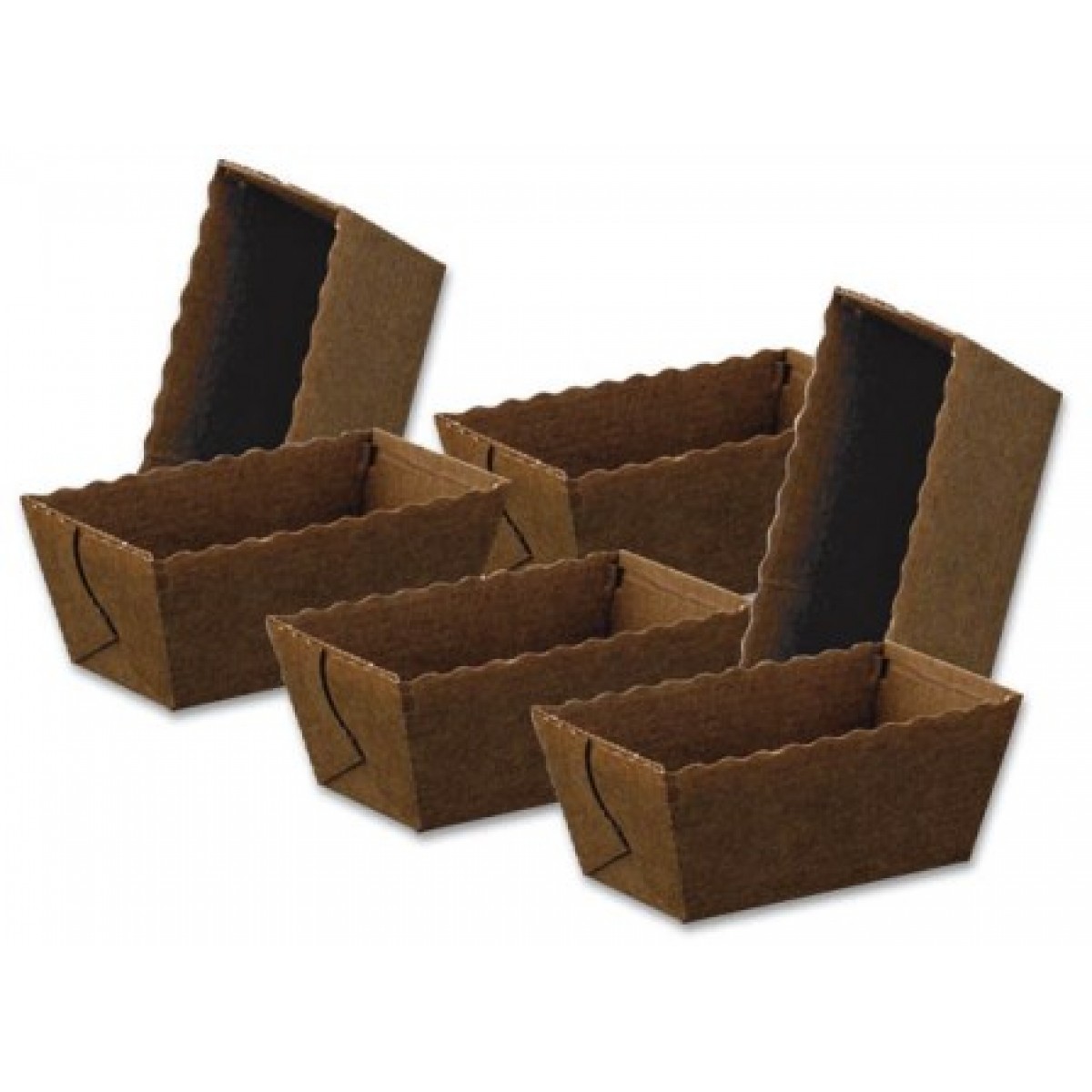 Moule à mini cake en carton marron 100 X 55 X 100